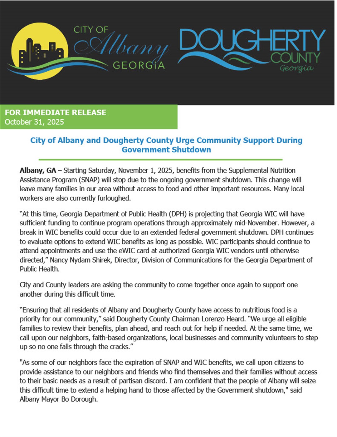 WIC Program Update – Georgia Department of Public Health Dougherty ...